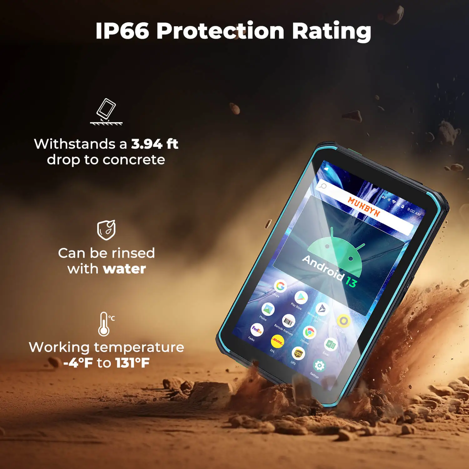 MUNBYN ILT01 Ultra Light Tough Android Tablet - Munbyn